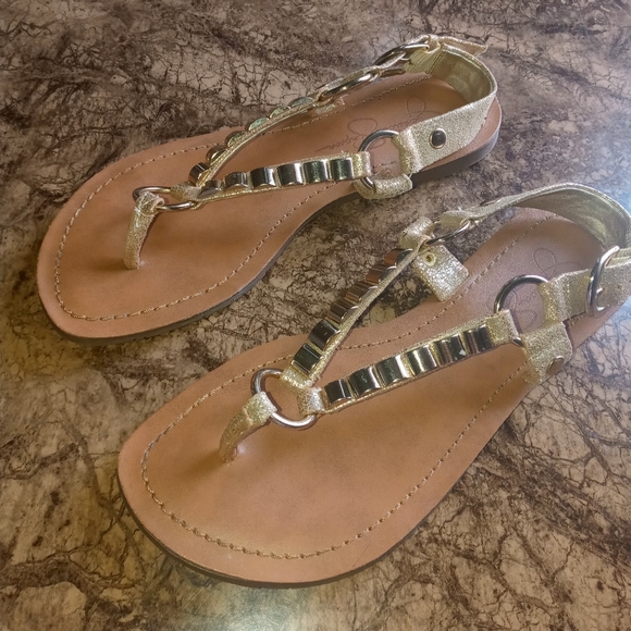 Jessica Simpson | Shoes | Jessica Simpson Gladiator Gold Studded ...